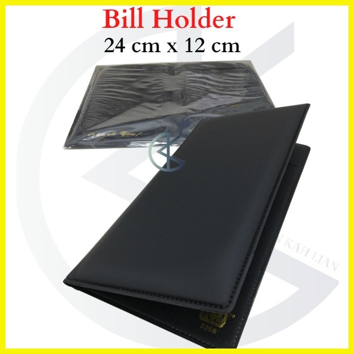 ∆ ۞ Leather Cash Bill Holder / Cash Bill Register Folder ( 24 cm x 12 ...