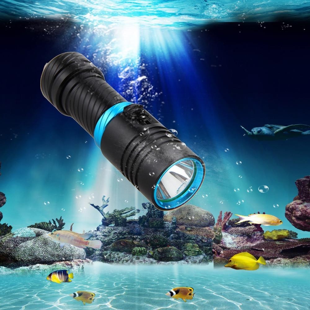 Professional Yellow Light/White Light Scuba Diving Flashlight L2 ...