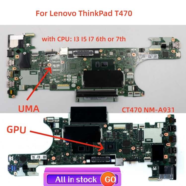 Ong 2 Thinkpad Ct470 T470 Laptop Mother Board Model Maraming Opsyon Na Pagpapalit SN Nm-A931 FRU ...