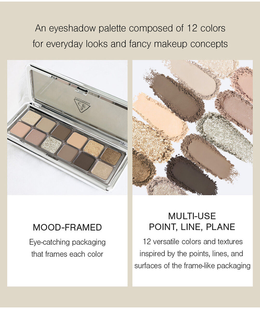 Eyeshadow Palette 3CE New Take 9.5g Raw Neutrals. Tricee Tech Eye ...