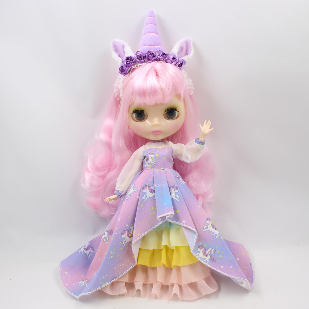 LY Mga Para Sa 1/6 Blyth Doll Damit Unicorn Na May Balabal At Buhok ...