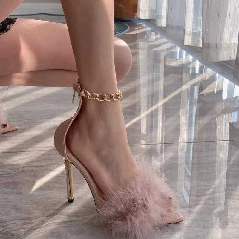 e 2025 Spring/Summer New Style Ultra High Heels, Thin Heels, Sexy Open ...