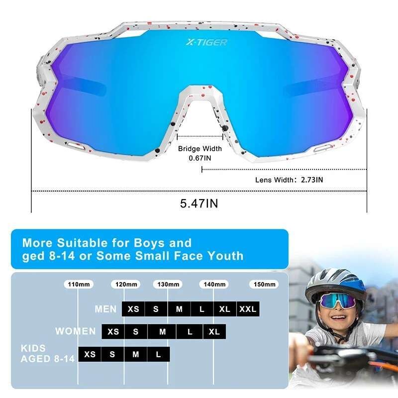 Mga X-TIGER Bata Cycg Babae Boys sa labas Classic Sun Glasses -ant ...