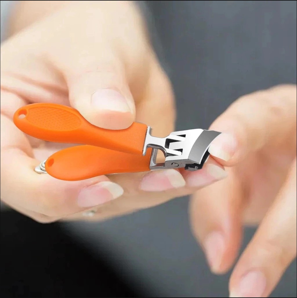 Oblique nail clippers Large opening Anti-splash Thick hard nail groove ...
