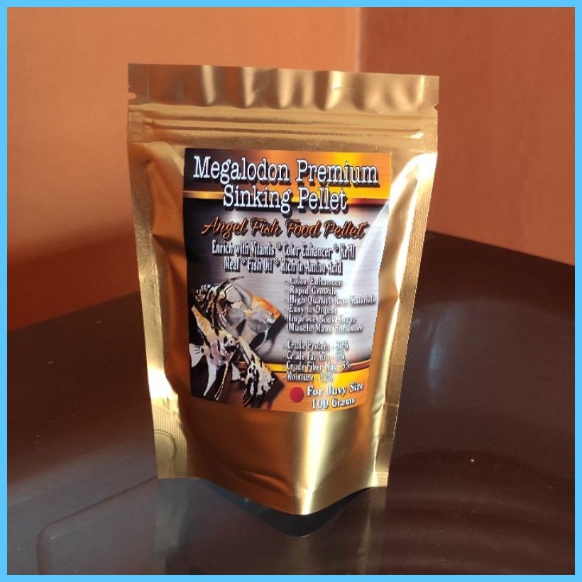 ⊙ ☈ Megalodon Premium Sinking Pellet for Angel Fish (for Juvy size to ...