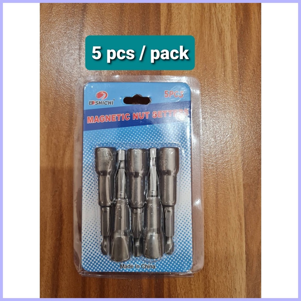 (5 pcs set) Magnetic Tekscrew Adapter 8mm / Long Tek Screw Adaptor ...
