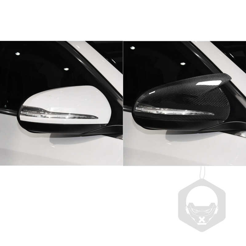 Carbon Real Fiber Side Mirror Cover For Mercedes-Benz W205 C43 C63 E63 ...