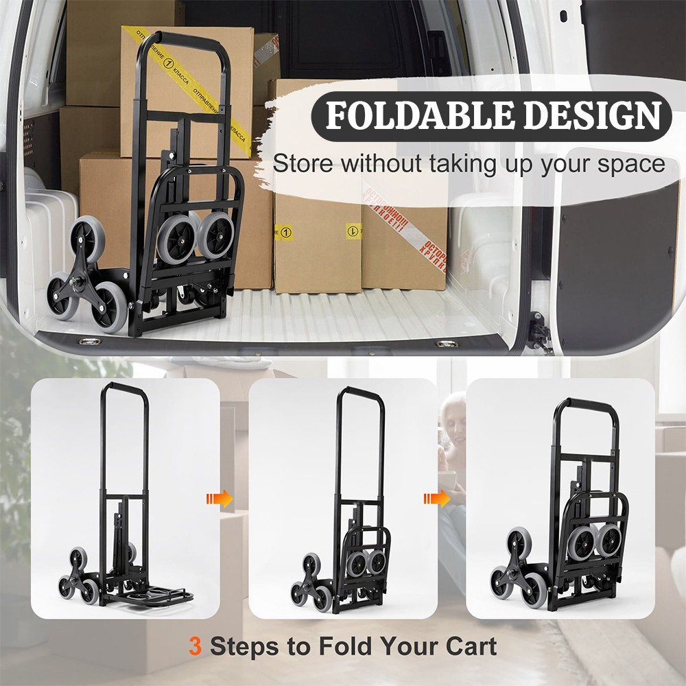 Innohut Tri-Wheel Heavy Duty Trolley Stair Trolley With Wheel Troli ...