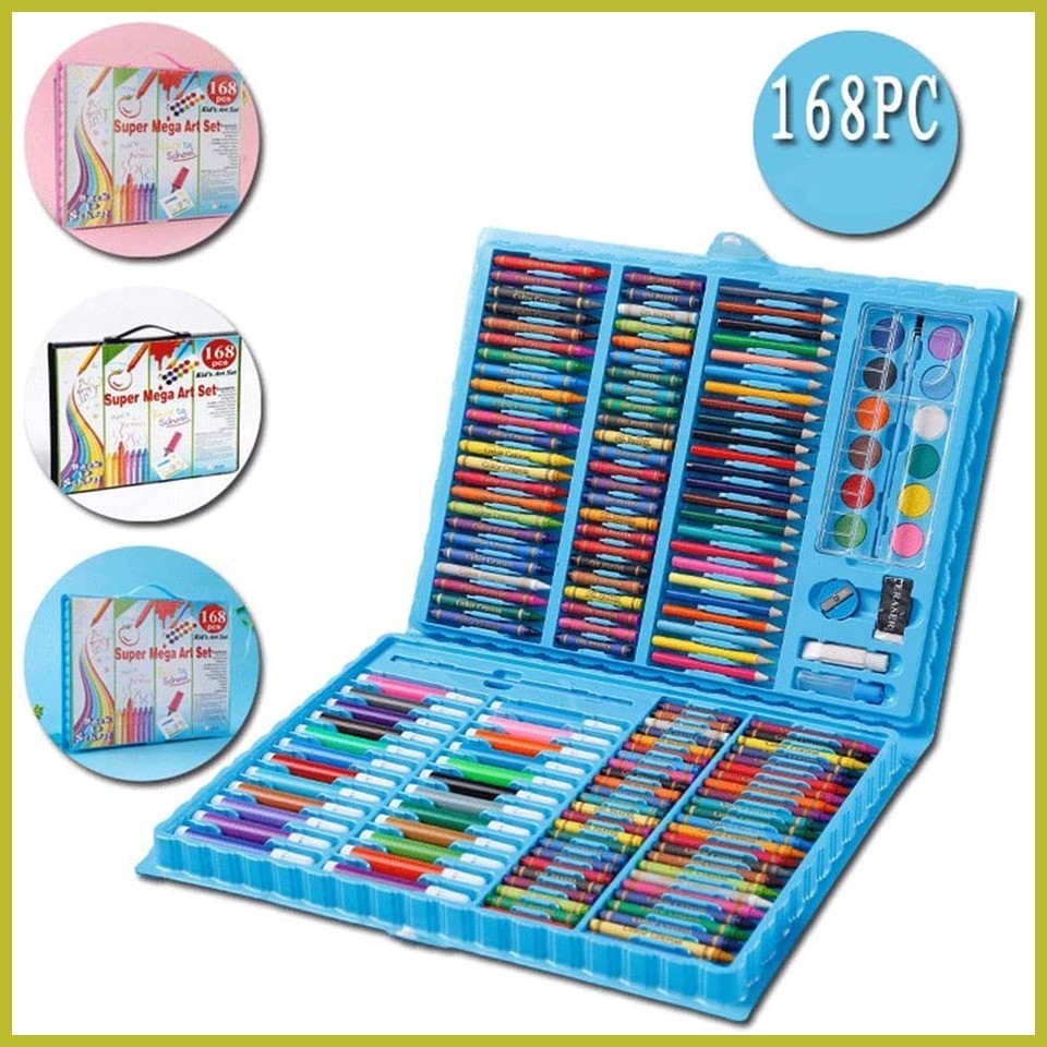 ↑ ☩ 208pcs/168pcs Set Children Painting Set Drawing Tool Brush ...