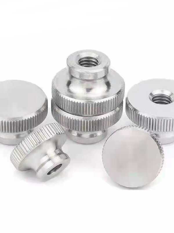 steel 304 stainless rolled flower hand screw nut, high head round nut ...