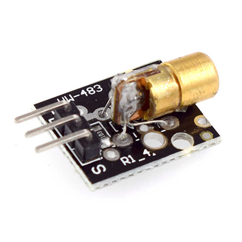 KY-008 3pin 650nm Red Laser Transmitter Dot Diode Copper Head Sensor ...