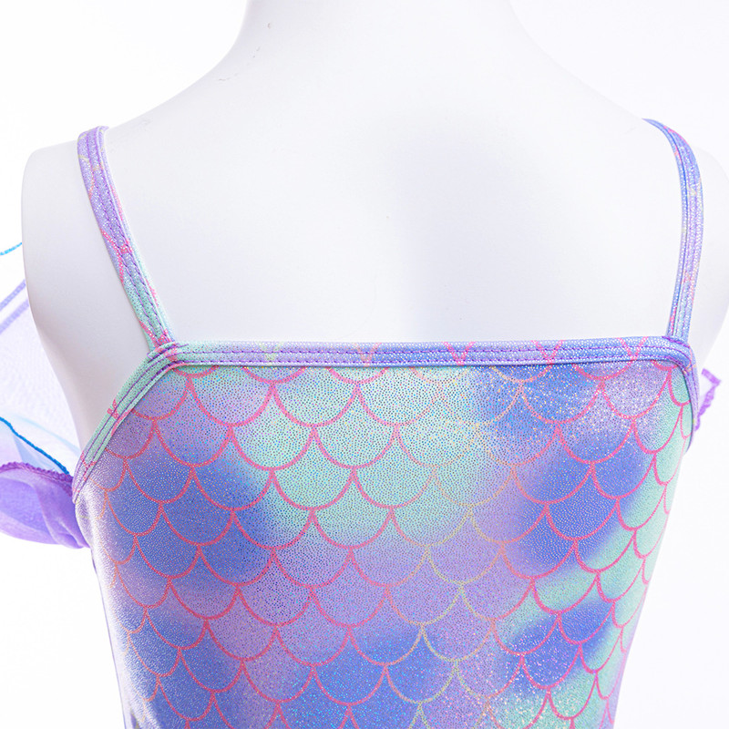 Princess Ariel Blue Purple Dress For Kids Girl Little Mermaid Fishtail ...