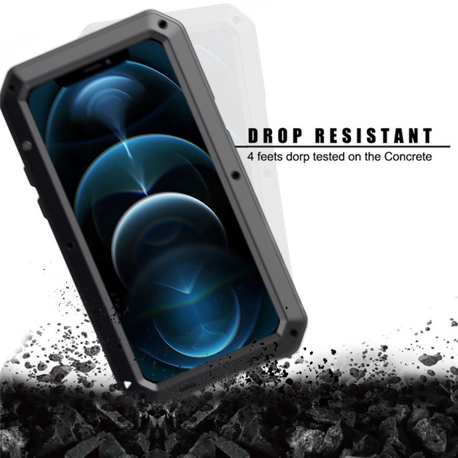 Heavy Duty Aluminum Metal Armor Phone Case Shockproof Protection Doom ...