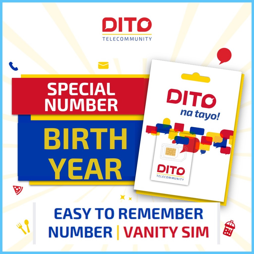 DITO SIM CARD - Birth Year Special Number and Vanity Number (BRAND NEW ...