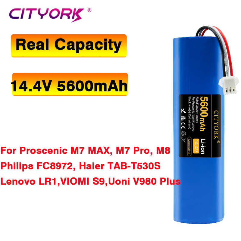 14.4V Lithium Battery For Proscenic M7 Max, M7 Pro, M8 Pro, U6, Fc8972 ...