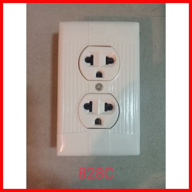 ∈ EAGLE flushtype single / duplex outlet with grounding w/ plate 15A ...
