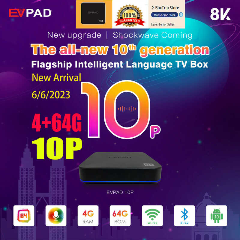 10p 2024 [Genuine]EVPAD original store 8k pro Korea Japan tv box evpad10p 4GB64GB hot in ...