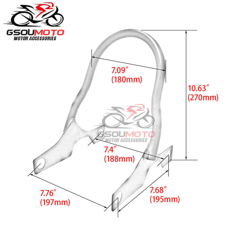 LY Motorcyle Parts Backrest Sissy Bar Para Sa Harley Sportster 883 ...