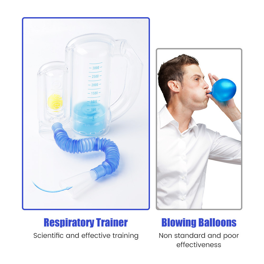 JBMBHC Breathing Exercise Device Deep Breathing Trainer With Flow Rate ...