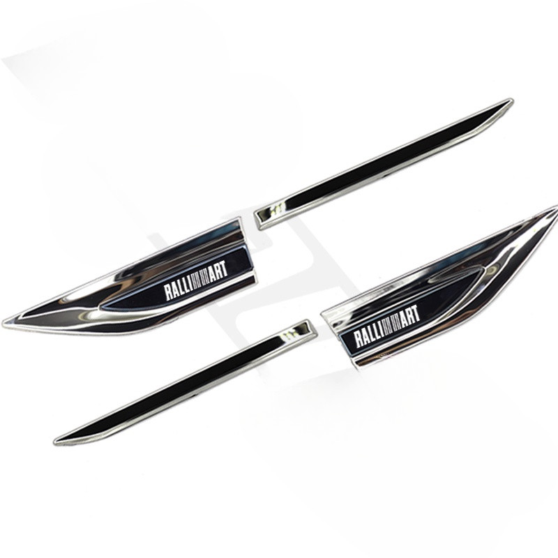 Car Stainless Steel Car Door Fender 3D Metal Side Logo Stickers（Left ...