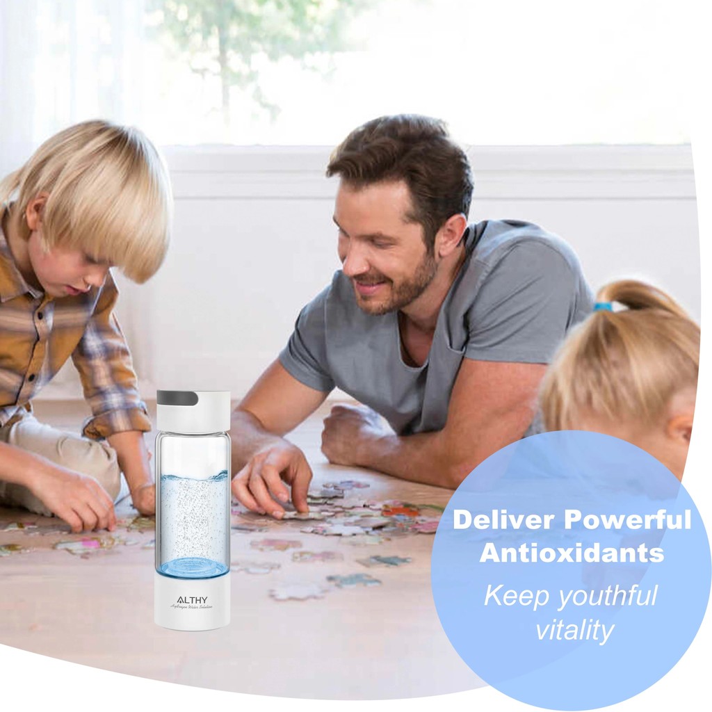 ALTHY H2-Classic 1 Hydrogen Water Generator Bottle - Tritan/Glass Cup ...