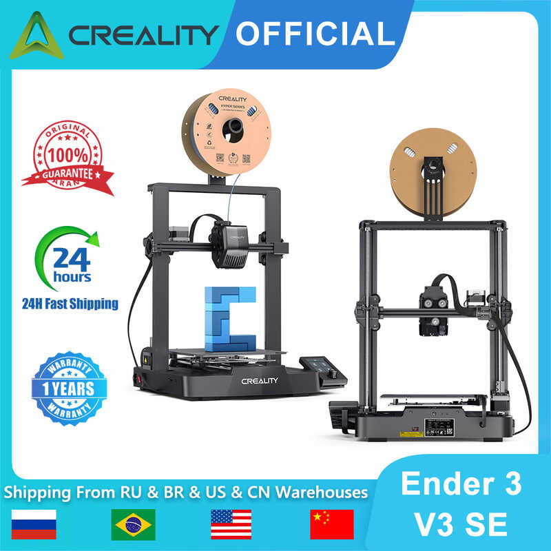 Creality 4Ac Ender 3 V3 SE 3D Printer 250Mm/S Printing Speed Full Metal Gear Extruder CR Touch ...