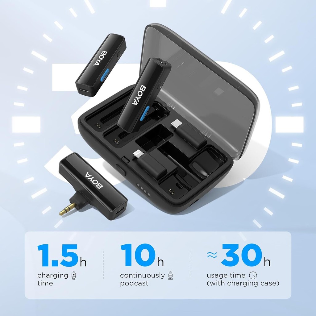 BOYA BOYAK All-In-One Wireless Lavalier Iphone Android DSLR Cameras ...