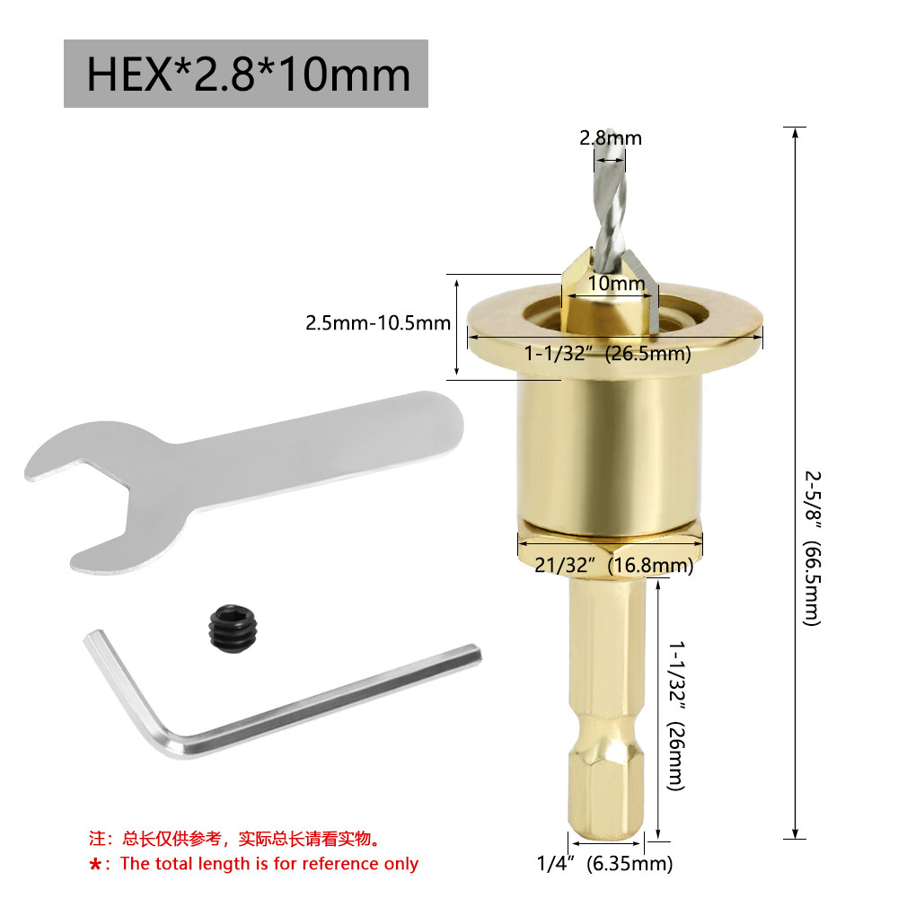 2 In 1 Limit Countersunk Drill Bit Tools Hide Screws Custom Depth ...