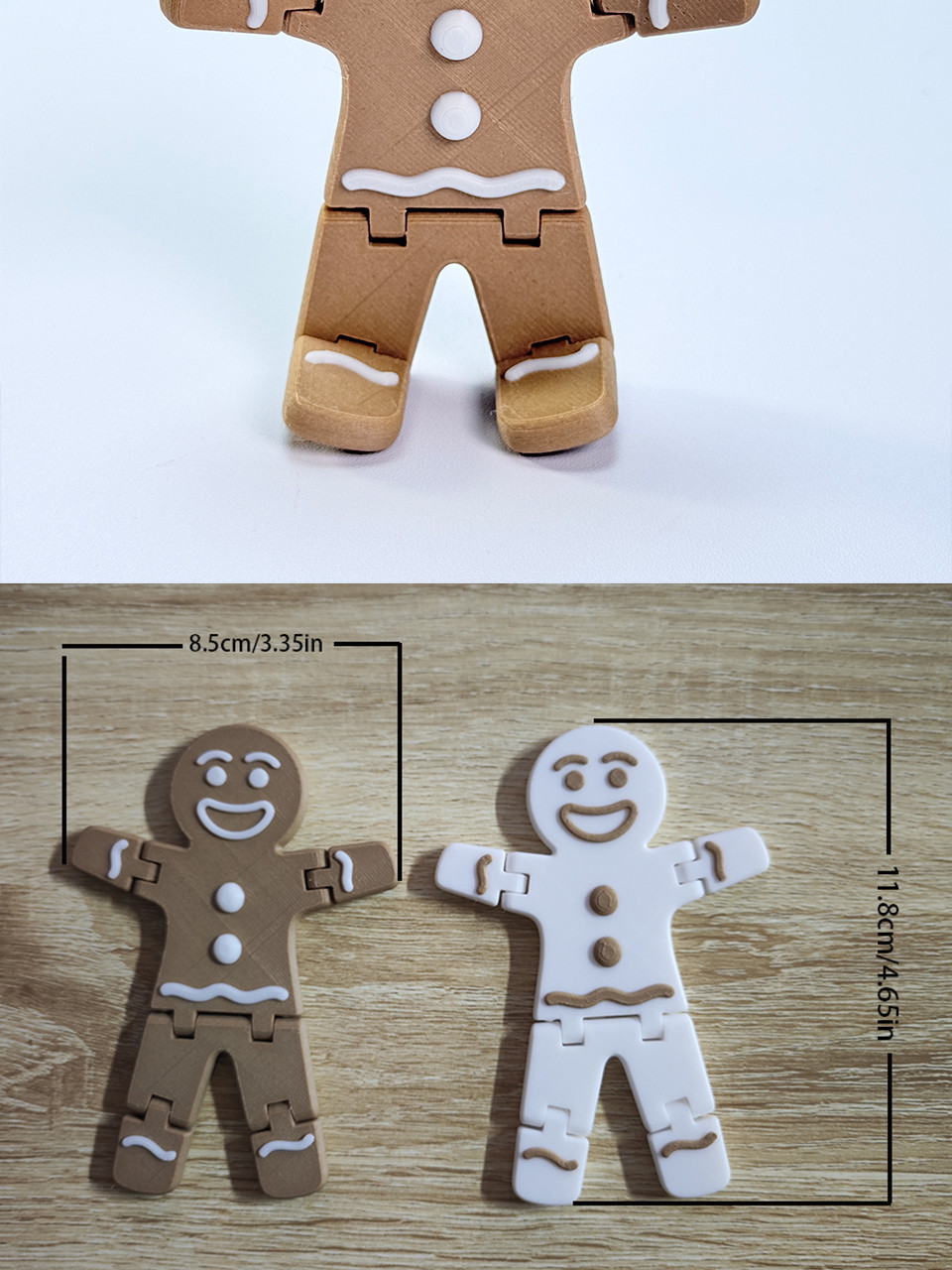Christmas Decoration Gingerbread Man 3D Printing Product Joint Movable ...