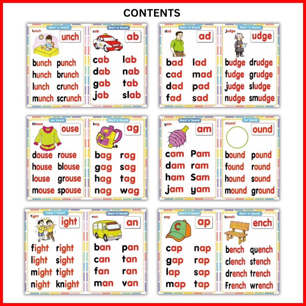 ⭐ Kid's 1000 Phonics Word list Booklet Beginner's Practice Reading ...