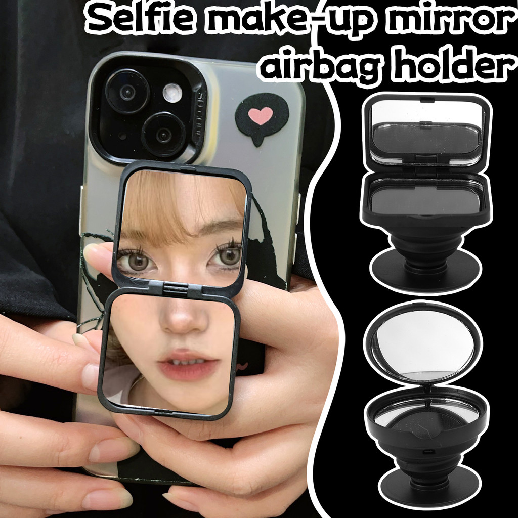 Multi Functional Selfie Makeup Mirror with A Retractable Phone Stand ...