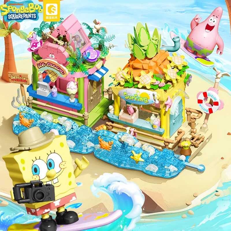 SpongeBob SEMBO Series Building Bloc Patrick Star Dessert House Surf ...