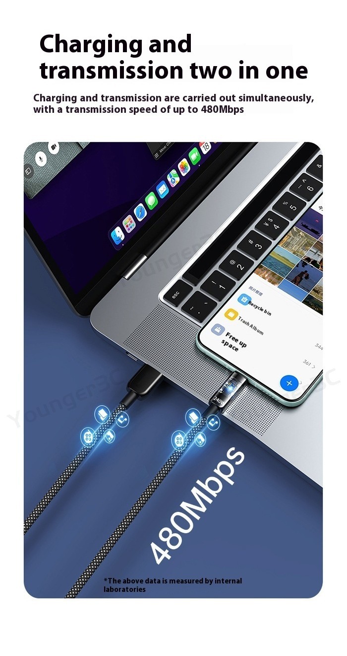 Intelligent Charging Warehouse 240W Super Fast Charging Cable,USB To ...