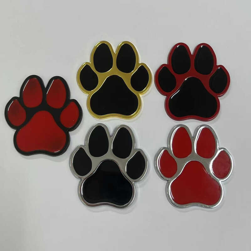 Personalized Metal Bear Paw Car Sticker, Fun And Cute Dog Paw Print ...