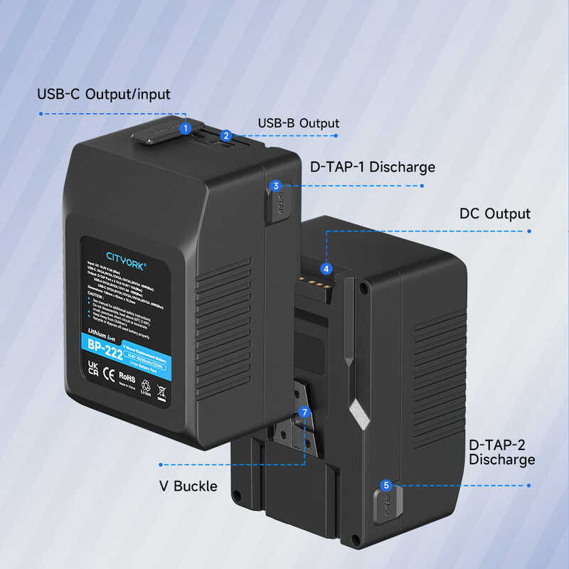 Mount V Lock Batteries With PD 20W Cable V-Lock Mini Battery For Sony ...