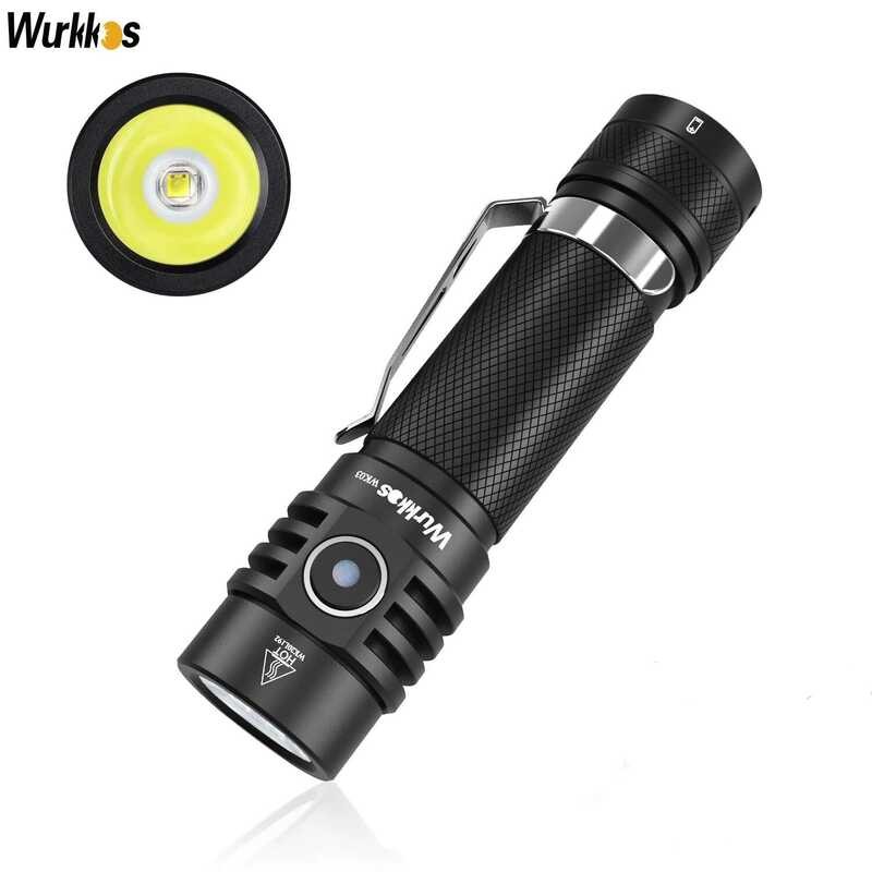 Wurkkos Wk03 LED Flashlight 18650 Torch 1800Lm ATR Luminus Sst40 ...