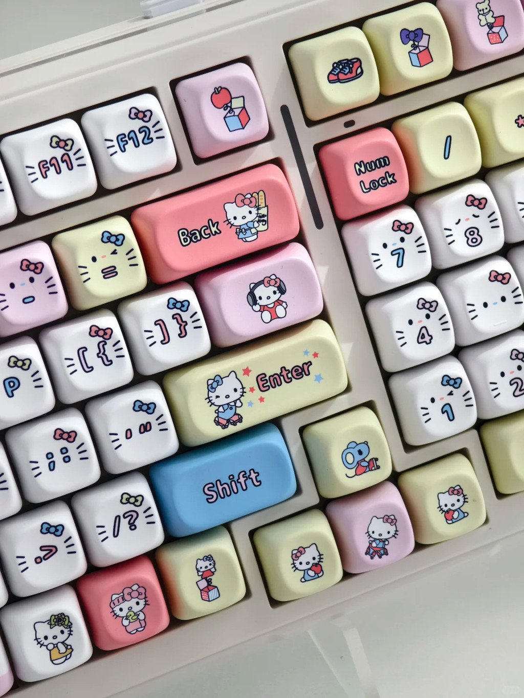 Hello Kitty Keycap MOA Profile 129 Keys PBT Dye Sublimation Wooting MAD ...