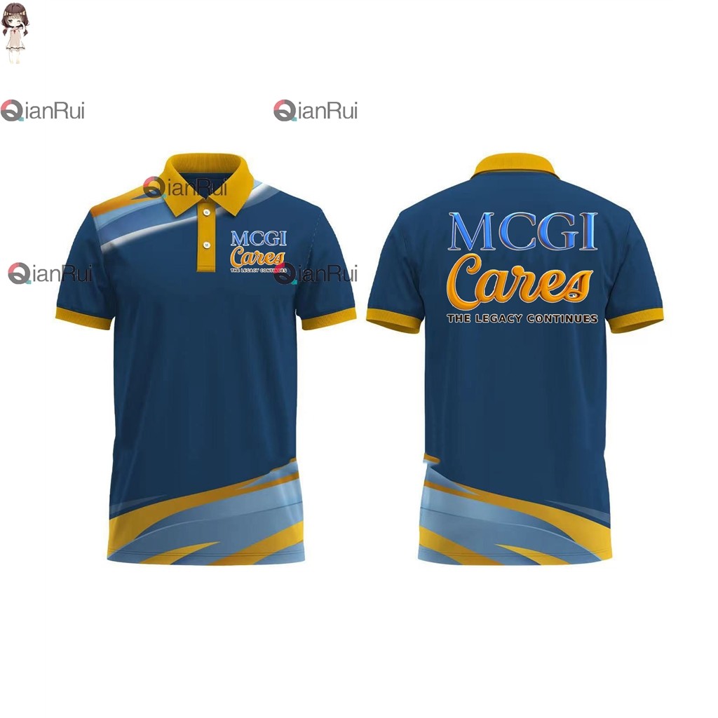 MCGI Polo Shirt V14: Iconic Blue and Orange Design, Showcasing the Spirit of Care(Free ...