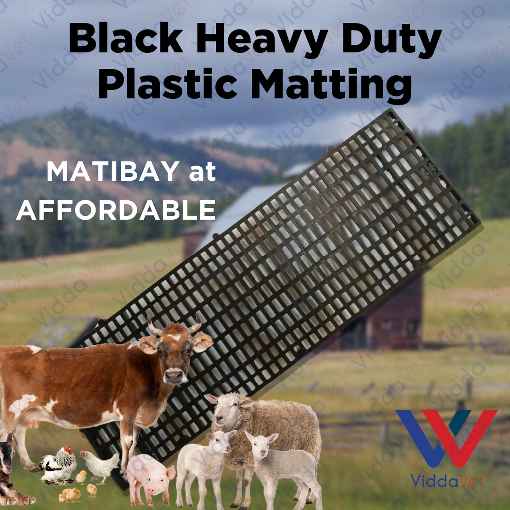 BLACK 1x3 ft. Dog Pig Plastic Matting Heavy Duty High Density ...