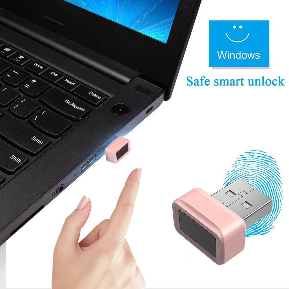 Reader USB Biometric Fingerprint Scanner Anti-Spoofing Windows Hello FIDO U2F Portable Security ...