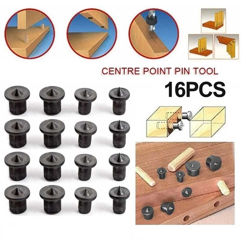 16Pcs 5Fe Dowel Centre Set Wood Drill Hole Tenon Center Furniture ...
