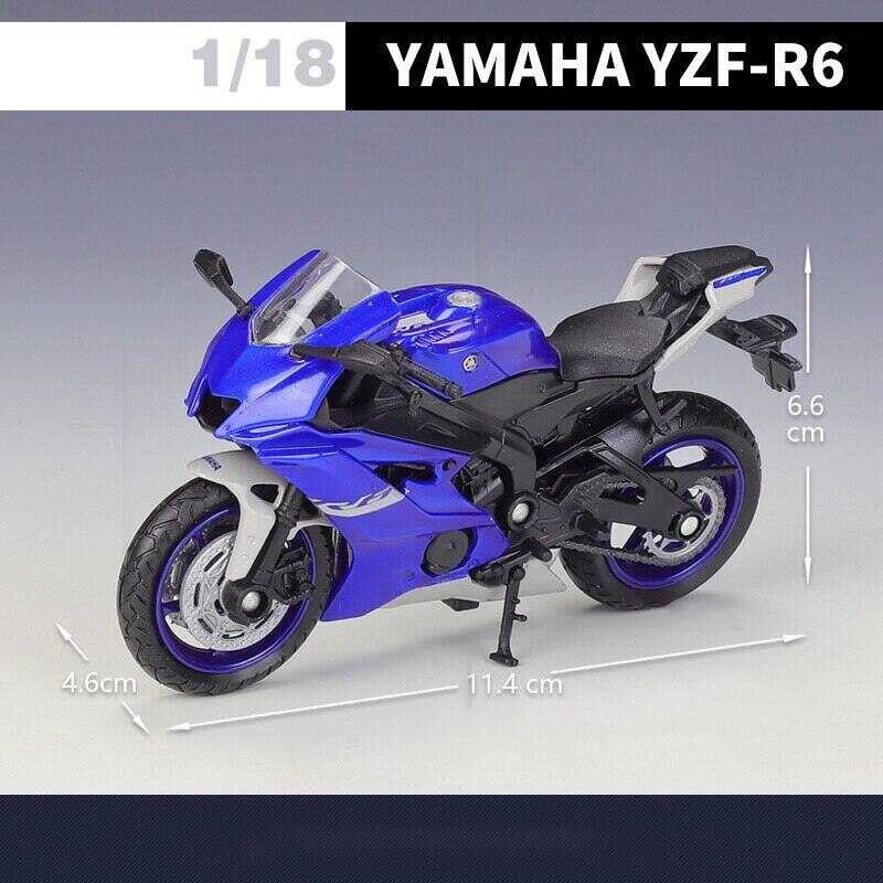Yamaha ★ 1:18 Yzf-R6 Alloy Die Cast Motorcycle Model Toy Vehicle ...