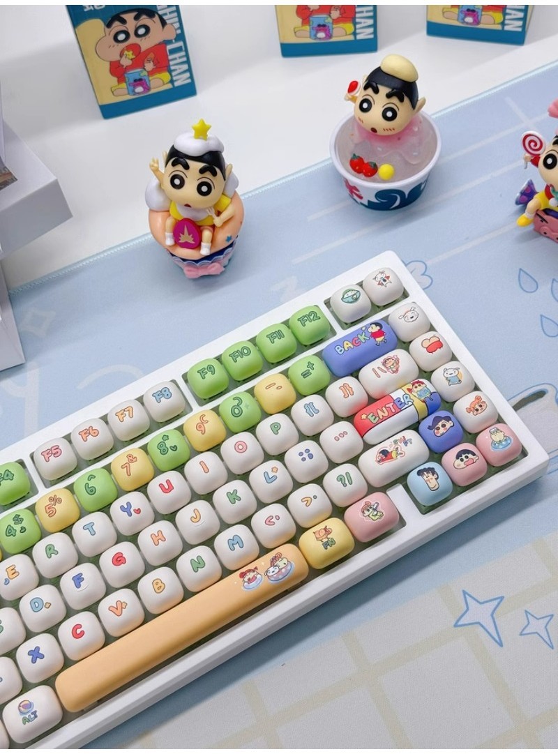 Crayon Shin-chan Keycap MOG Profile 140 Keys PBT Five-sided Dye ...