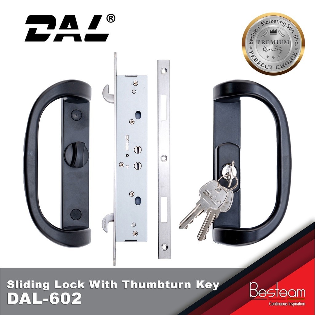 DAL-602 Sliding Door Lock with Thumbturn Key Aluminium | Shopee Philippines