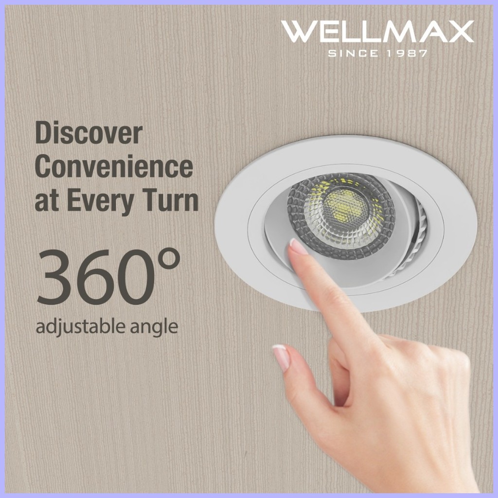 WELLMAX Spotlight Adopt Samsung LED Chip 6500K Daylight 7W | Shopee Philippines