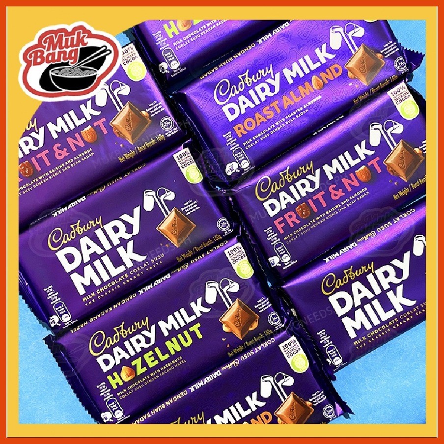 § Cadbury Dairy Milk 160g Fruit & Nut / Hazelnut / Roast Almond / Milk ...