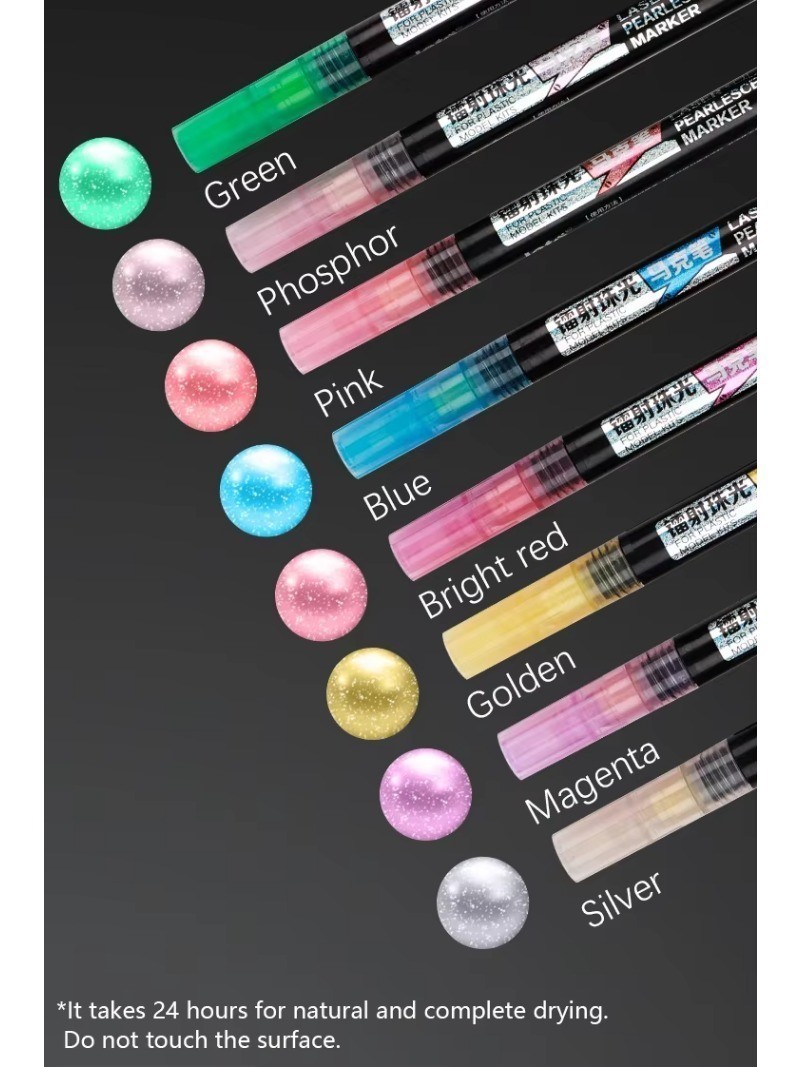 8 Colors Kit Leto Laser Metallic Marker Pearlescent Oil Based Paint ...