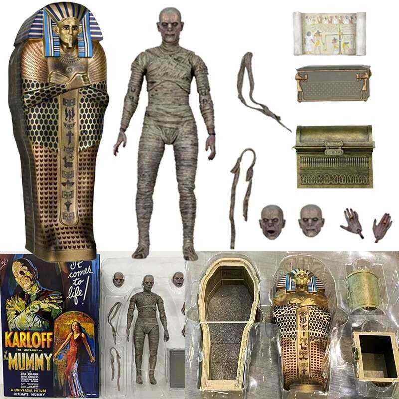 NECA Figure Universal Monsters The Mummy Casket Coffin Pyramid Action ...