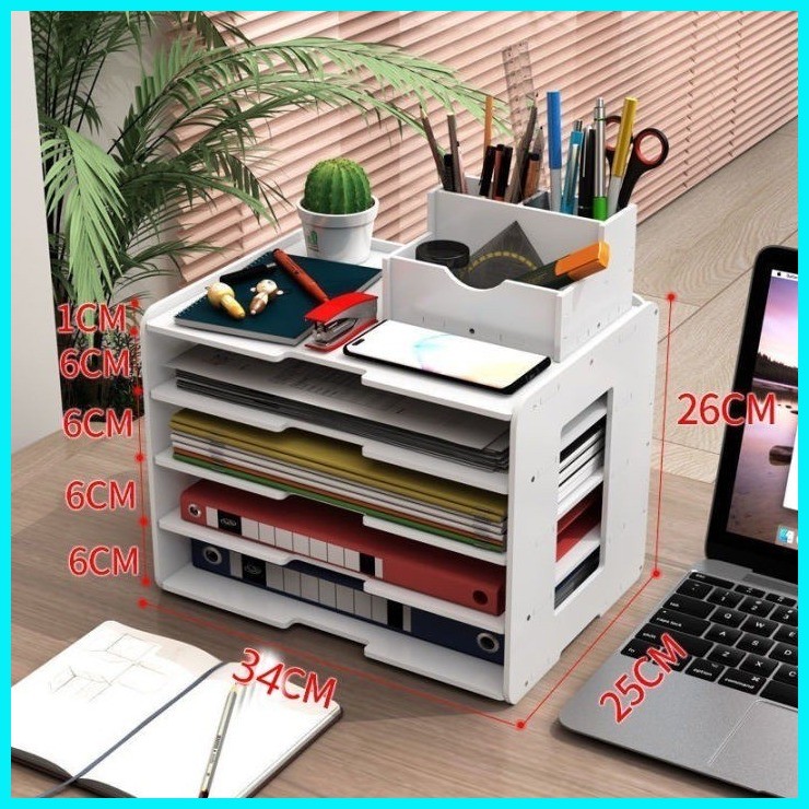 Multi-layer File Rack File Rack Desktop Creative Office Sorting ...