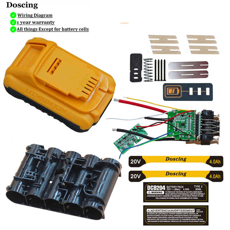 21700 3 Li-Ion Battery Plastic Case PCB Charging Protection Circuit ...